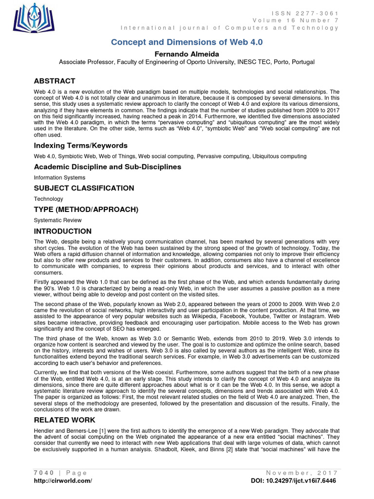Concept and Dimensions of Web 4 0 | PDF | World Wide Web | Internet & Web