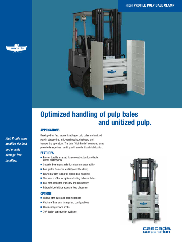 High Profile Pulp Bale Clamp | PDF | Manufactured Goods | Mechanical ...