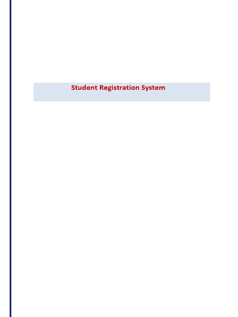 Student Registration System Report | Download Free PDF | Domain Name Registrar | Software