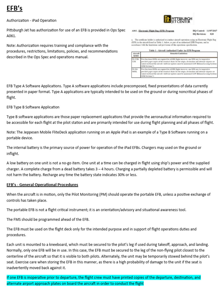 EFB Study Guide | PDF | Battery Charger | Aviation