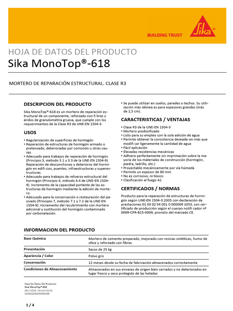 4 Sika Monotop - 618 | PDF