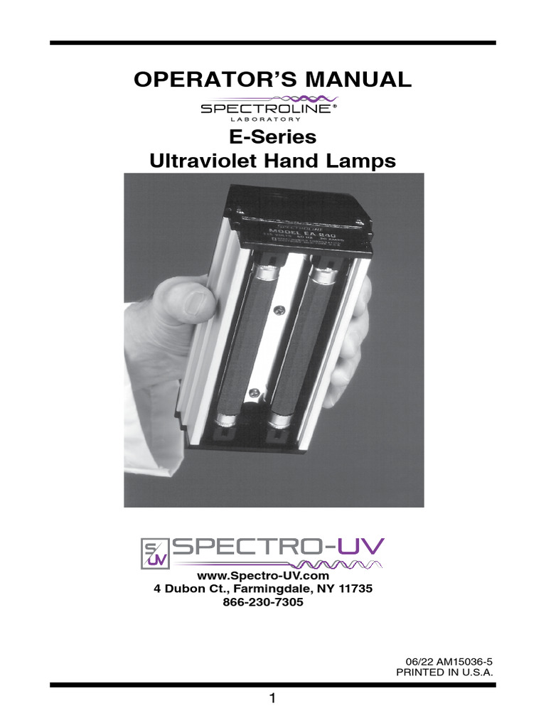 Manual Camara Uv Ingles | PDF | Vacuum Tube | Ultraviolet