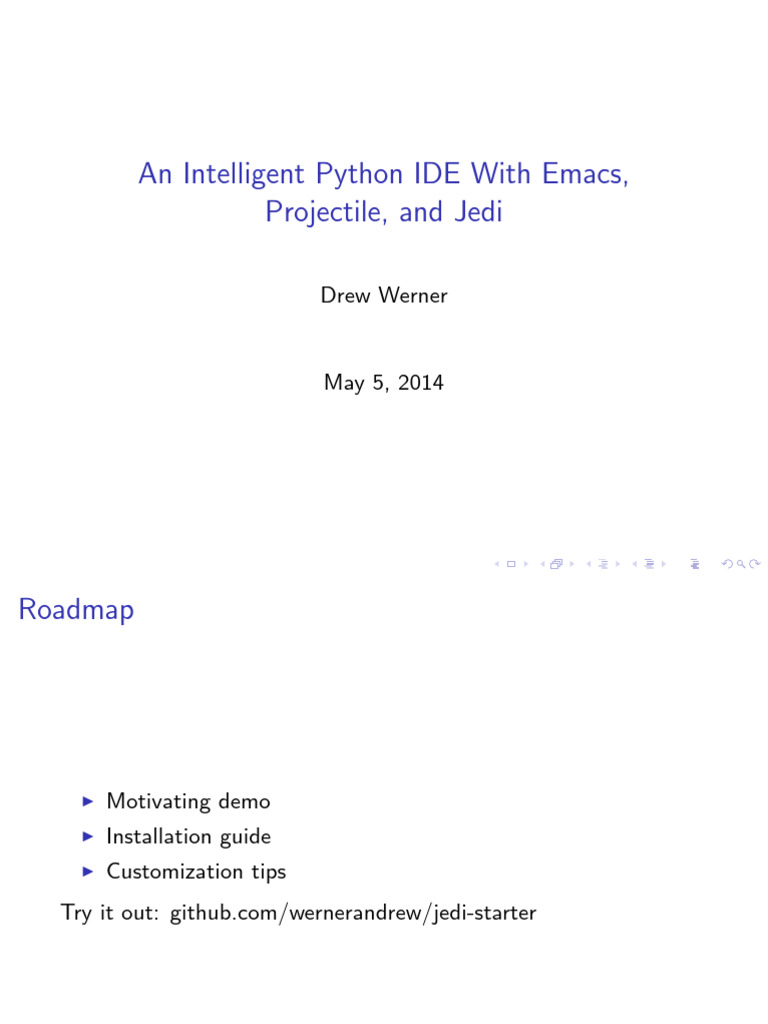 Tmpq5a39env Using Emacs As A Python Ide Download Free Pdf Integrated Development Environment