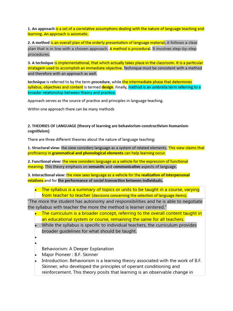 Approaches and Methods | PDF | Pedagogy | Learning