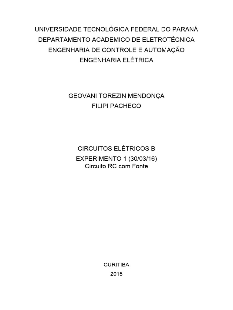 Relatório2 Circ2 30-03 | PDF