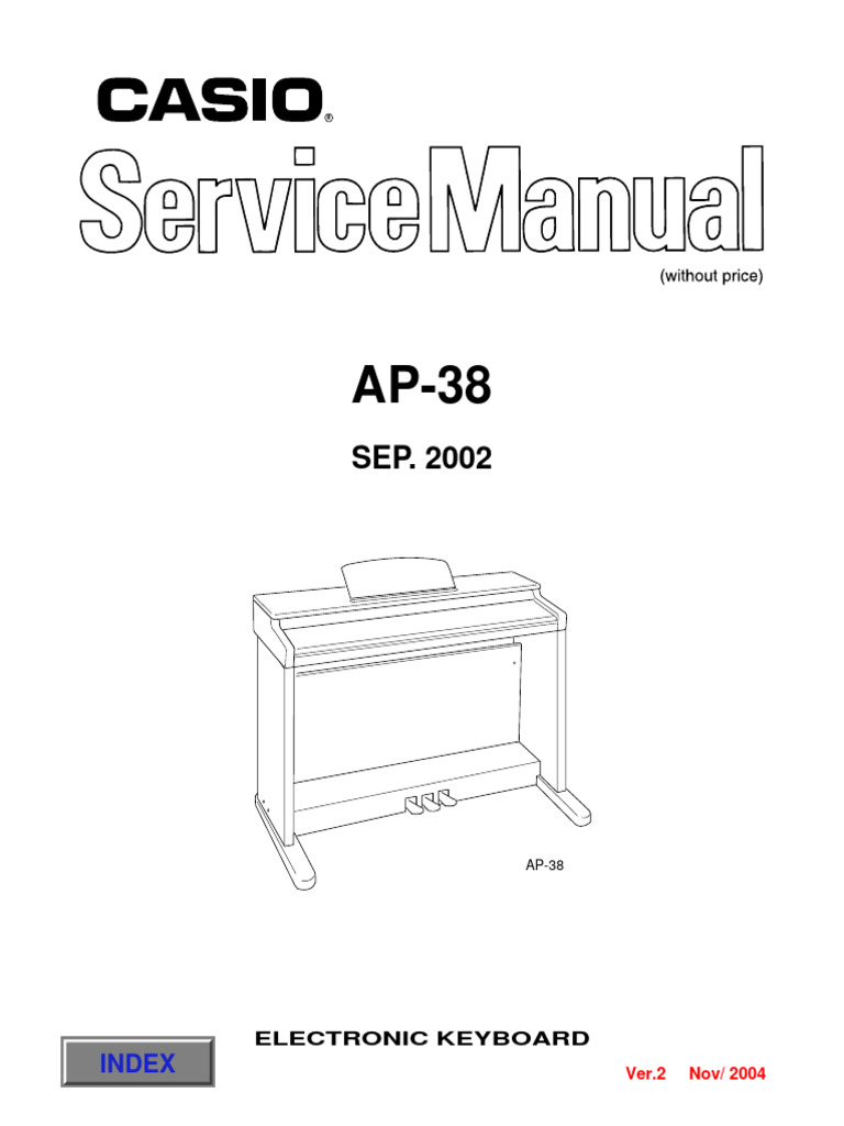 Casio AP 38 Service Manual | PDF | Piano | Printed Circuit Board