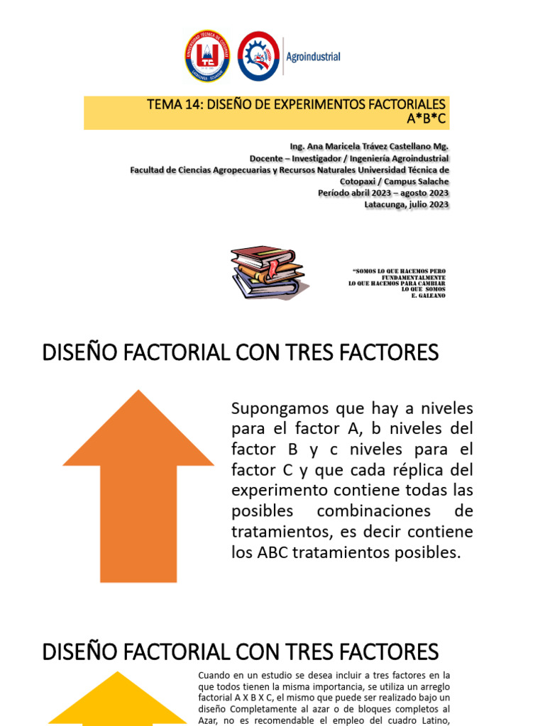 Clase 18. Experimentos Factoriales Axbxc | PDF | Diseño de experimentos ...