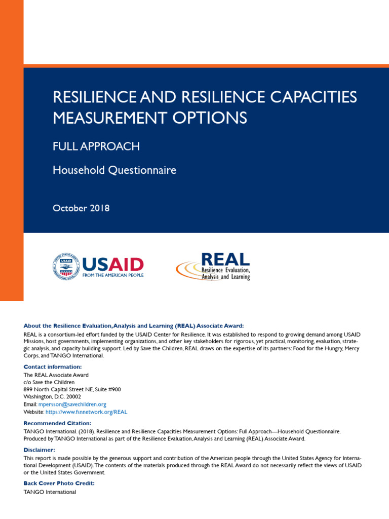 Full Resilience HH Questionnaire Feb2021508 | PDF | Psychological ...