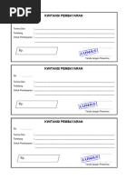 Template Kwitansi Pembayaran Kosong | PDF