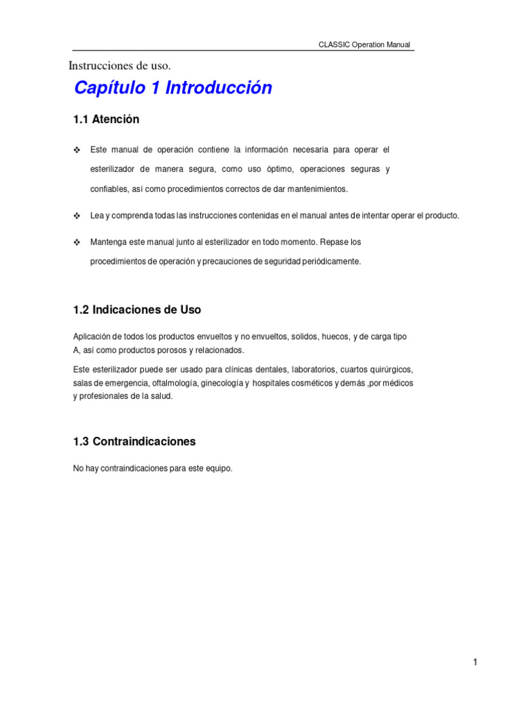Instrucciones de Uso Autoclave WOSON, Tanzo Classic | PDF | Vapor | Agua