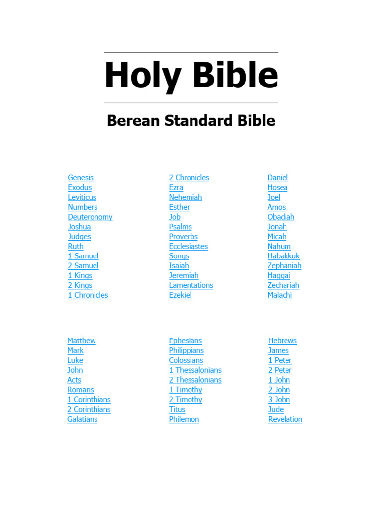 Berean Standard Bible | Download Free PDF | Noah | Ham (Son Of Noah)