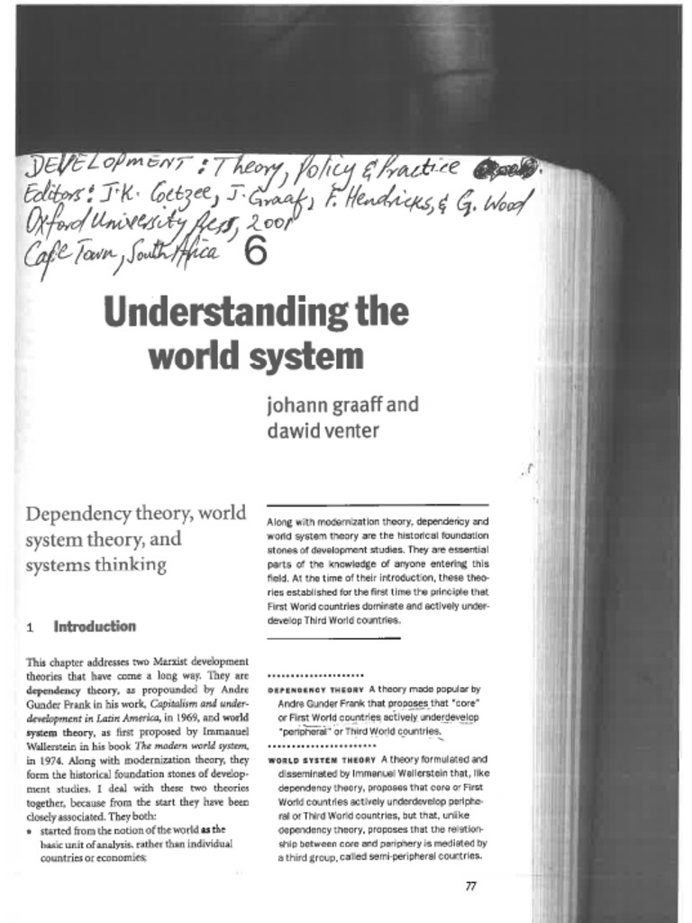 Reading Material For Dependency and World System Theories | PDF