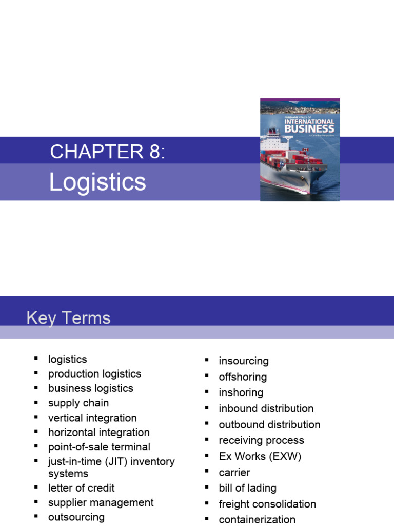 CH 8-Logistics | PDF | Logistics | Economies