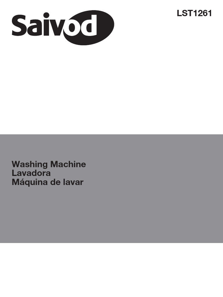 Saivod LST 1261 Washing Machine | PDF | Laundry | Washing Machine