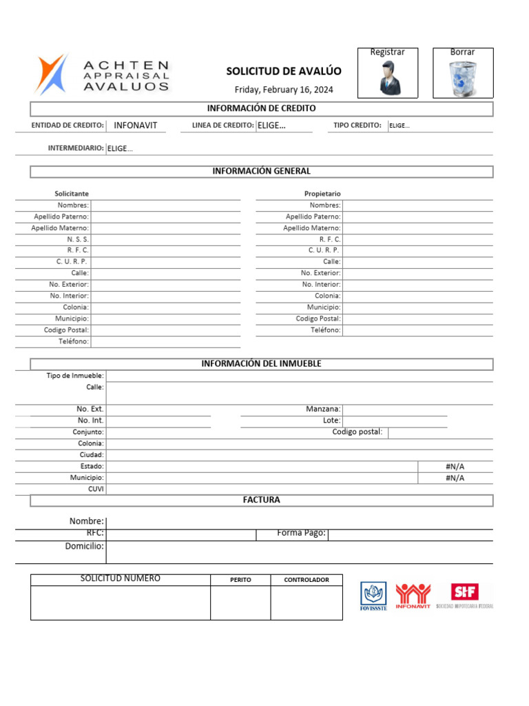 Formato Solicitud de Avaluos | PDF