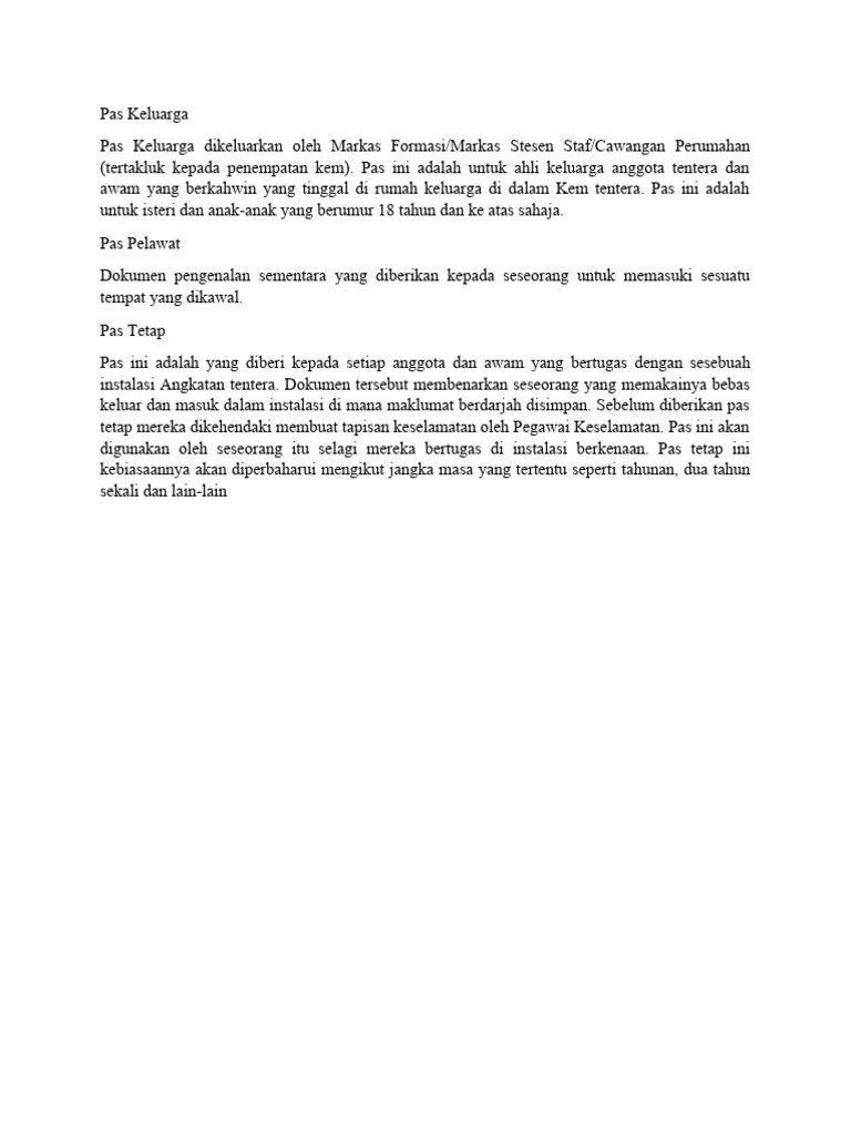 Pas Keselamatan | PDF