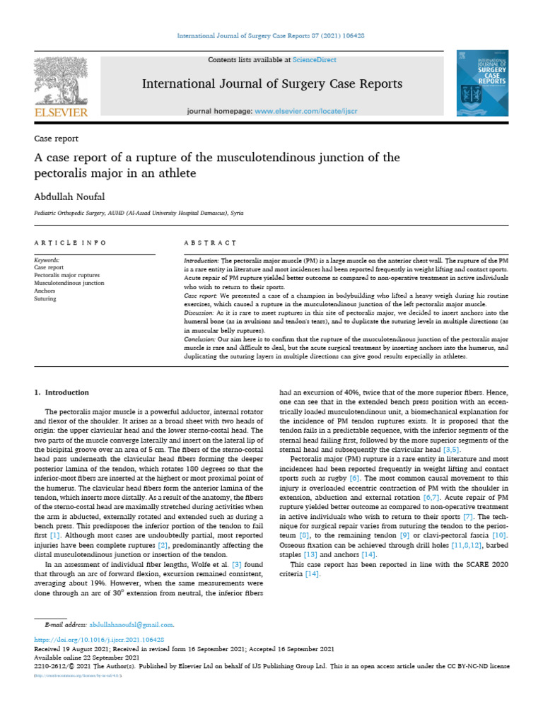 PM-tear | PDF | Shoulder | Limbs (Anatomy)