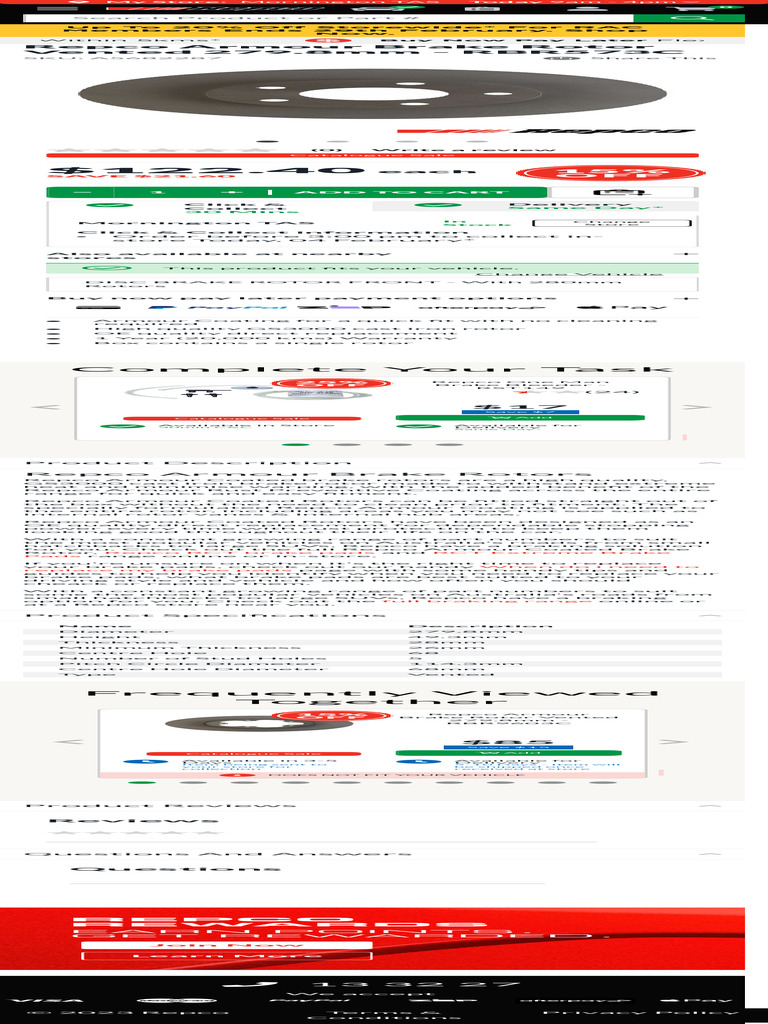 Repco Armour Brake Rotor Vented 279.8mm - RBR573C - Repco Repco ...