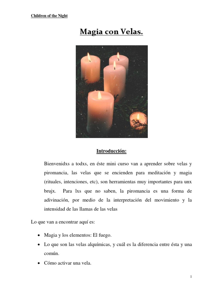 Introducción a la Velomancia y Piromancia | PDF | Amor | Vela