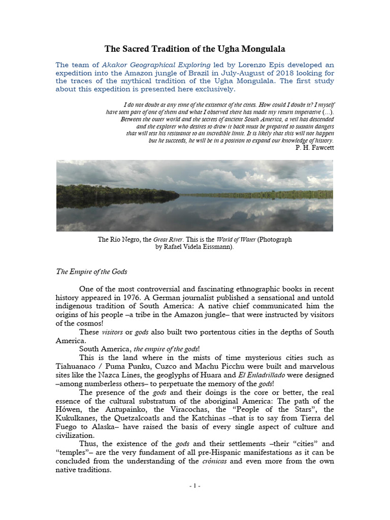 Ugha Mongulala: Myths of Akakor Explored | PDF | Inca Empire | Amazon ...