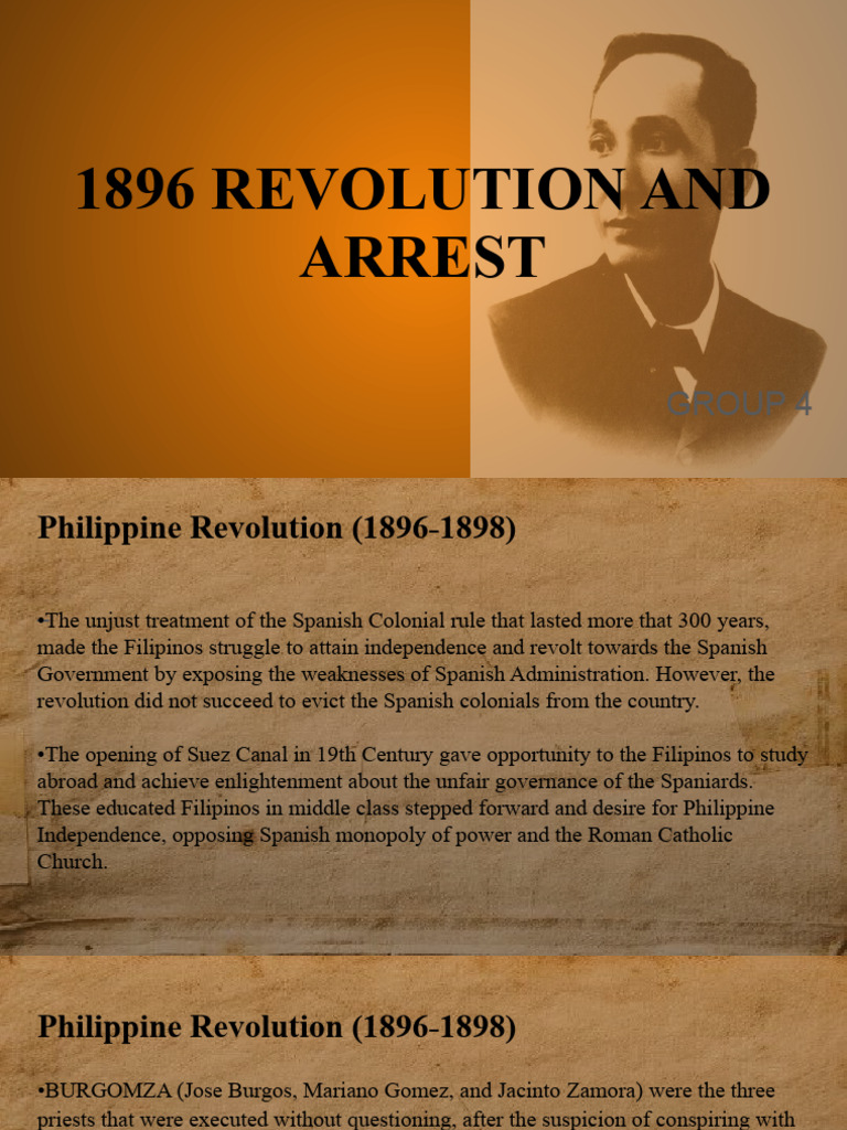 1896 Revolution and Arrest.g4 | PDF | Philippines | Spanish East Indies