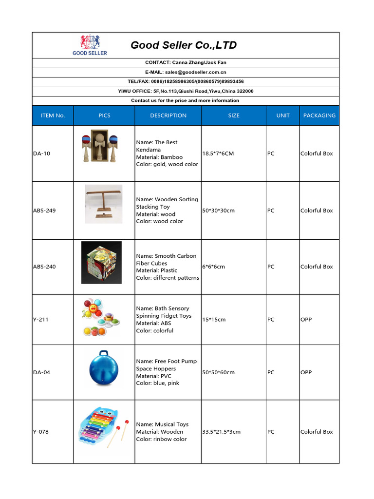 Toys Price List | PDF