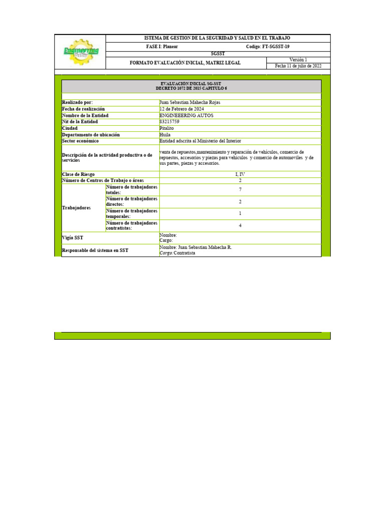 FT-SGSST-019 Formato de Matriz Legal | PDF FT-SGSST-019 Formato de Matriz Legal | PDF