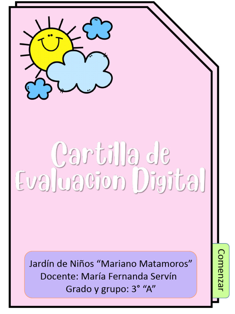 Cartilla Escolar Digital Preescolar Colores Pastel Sin Inglés ...