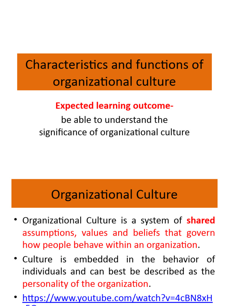 Organizational Culture | PDF | Organizational Culture | Attitude ...