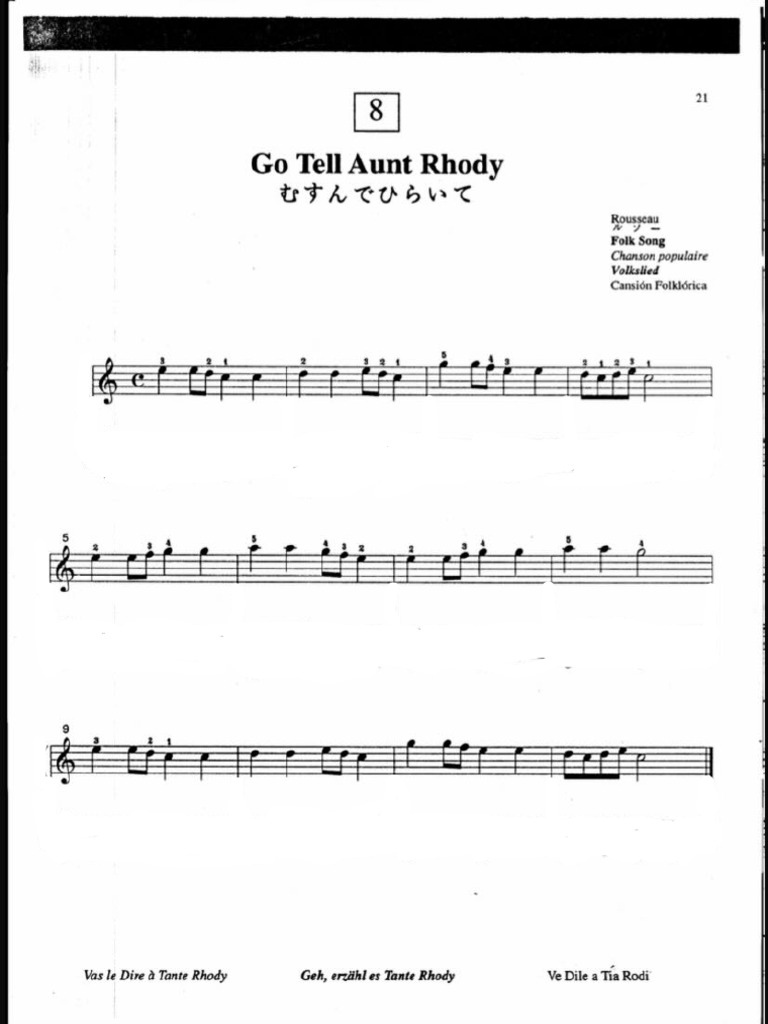 Go Tell Aunt Rhody | PDF