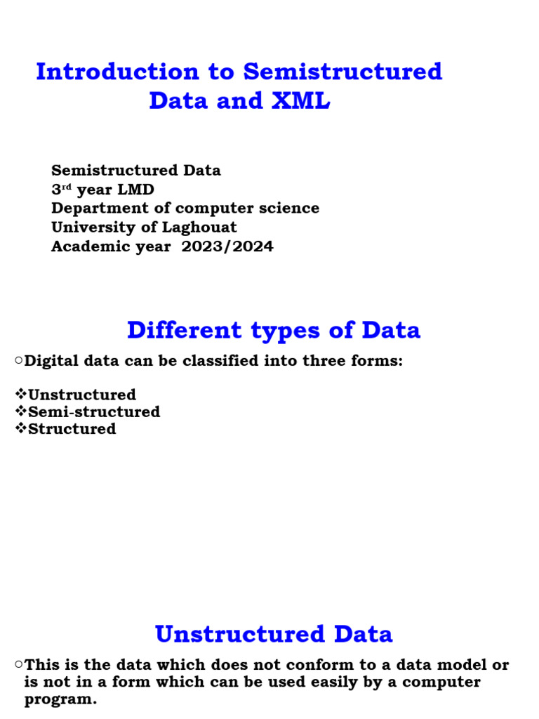 Chap1 - Introduction To DSS and XML | PDF | Xml | Html