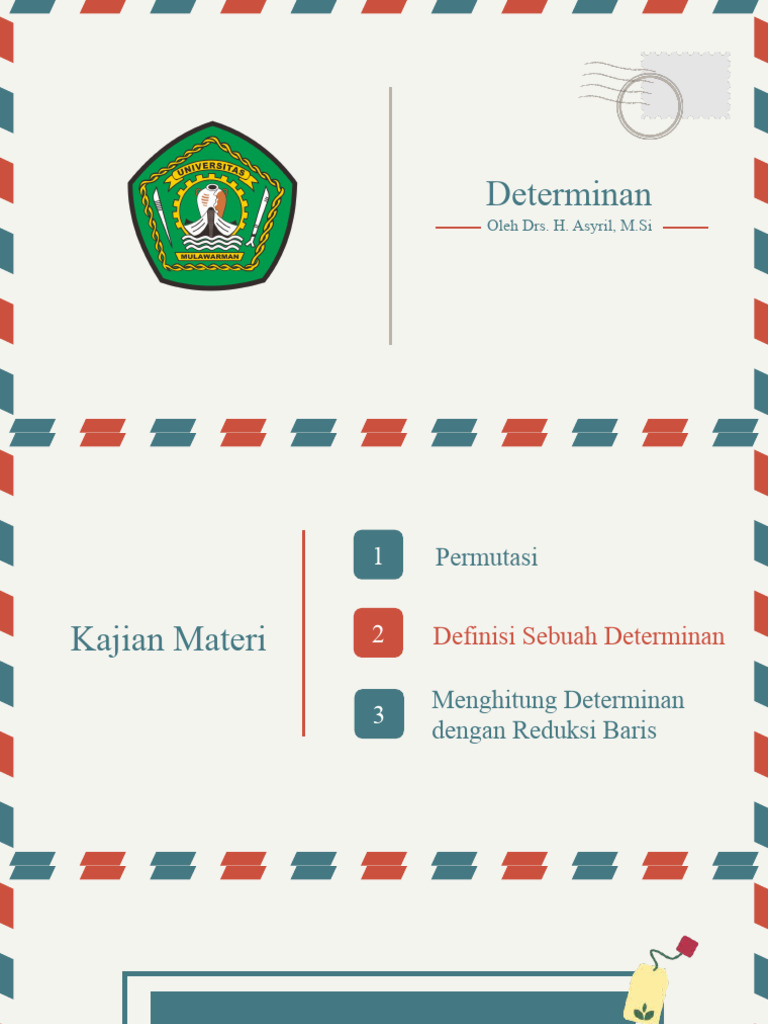 Perkuliahan Aljabar Linear 1 (Determinan) | PDF