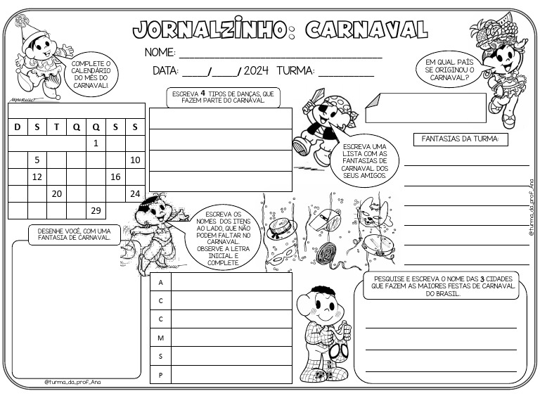 Jornalzinho Carnaval 2024 Tia Ana | PDF