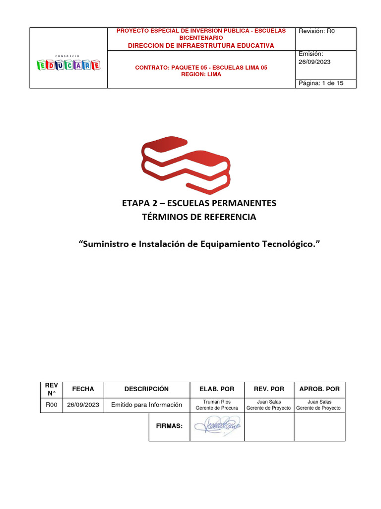 TDR-Sum e Inst EQ-Tecn - VF | PDF | Seguro | Mesa de ayuda