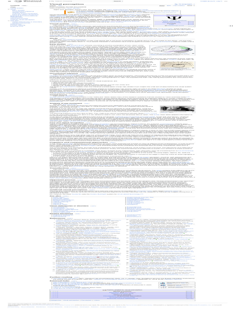 Visual Perception - Wikipedia | PDF | Visual Perception | Neuroscience