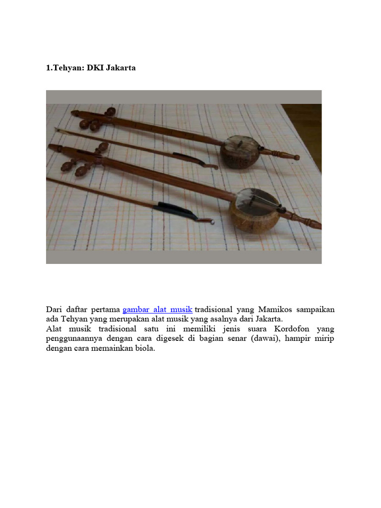 5 Alat Musik Tradisional Dan Modern | PDF