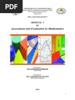 Module 2 - Assessment and Evaluation in Mathematics | PDF | Project ...