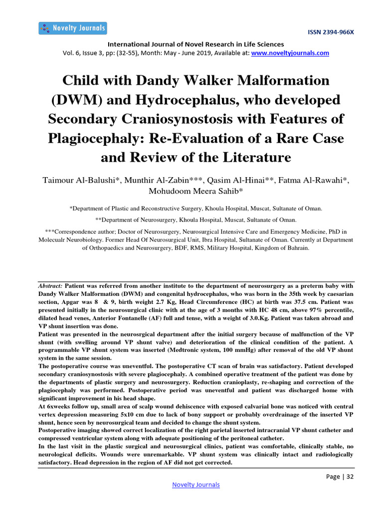 Child With Dandy Walker Malformation-1811 | PDF | Skull | Human Head And Neck