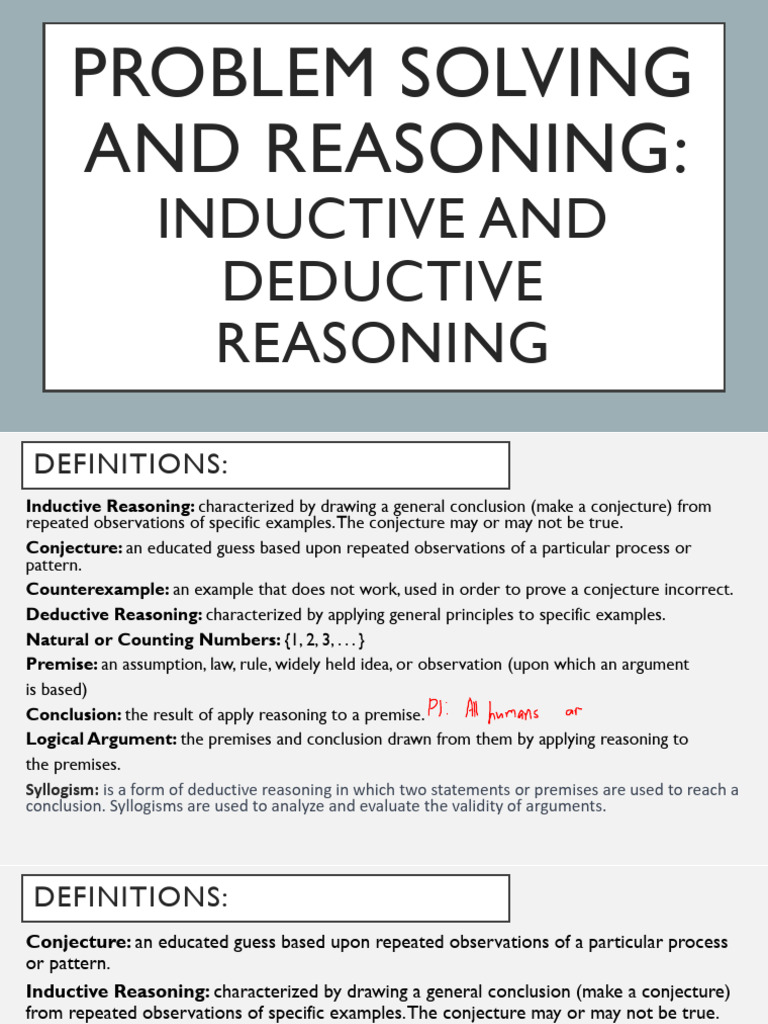PROBLEM SOLVING and REASONING | PDF | Deductive Reasoning | Argument