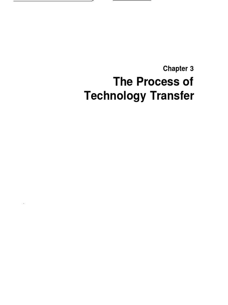 The Process of Technology Transfer | PDF | Innovation | Technology Transfer