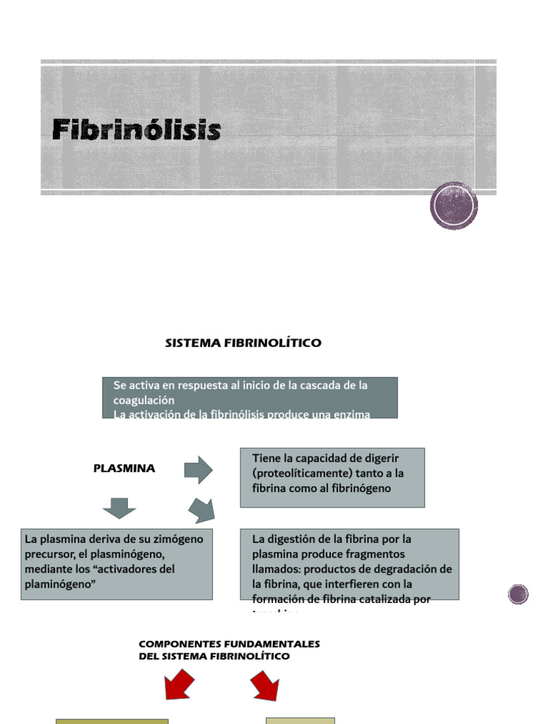 Fibrinólisis | PDF | Coagulación | Proteínas