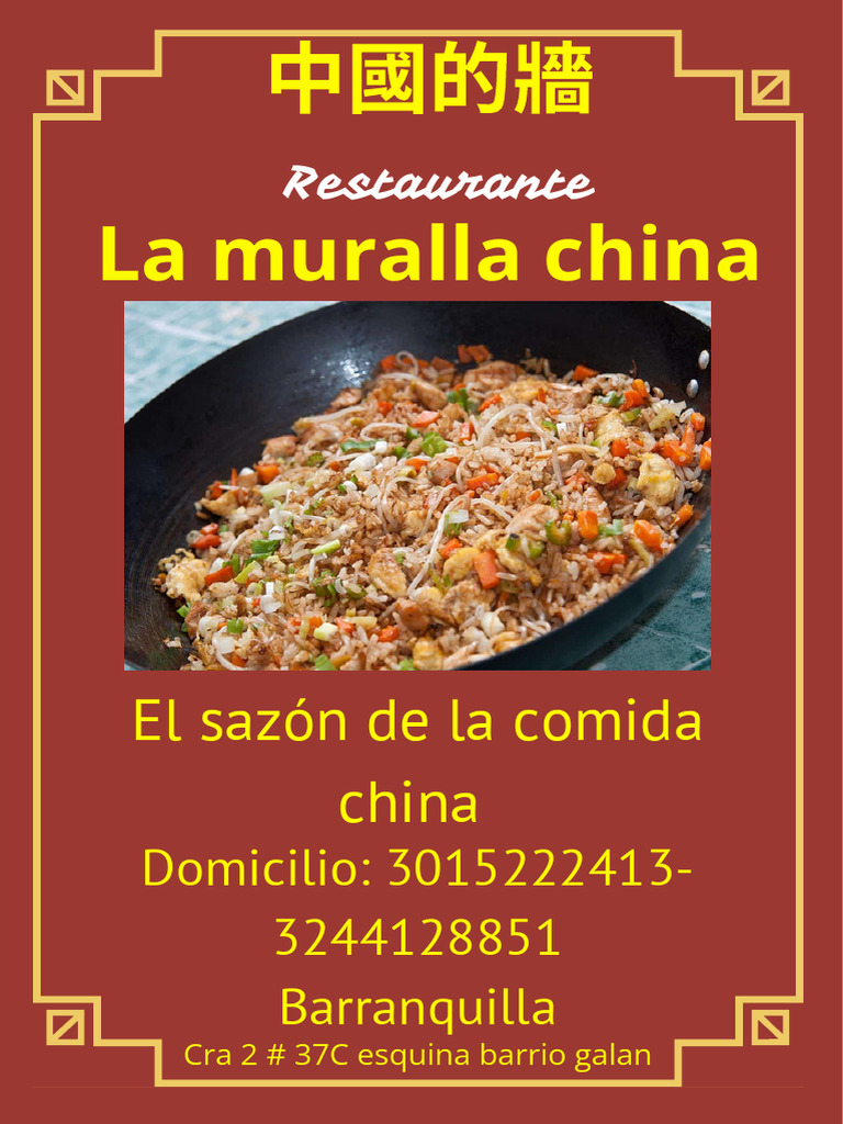 Menu Chino | Descargar gratis PDF | Alimentos | Carne