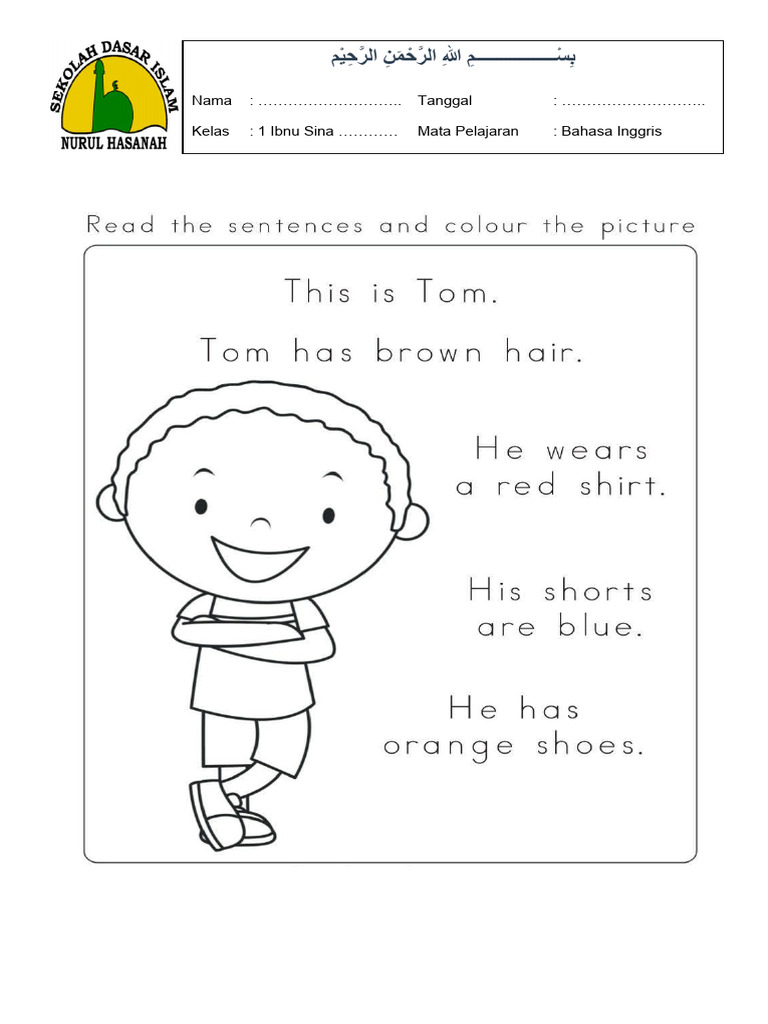 Coloring Activity Grade 1 | PDF