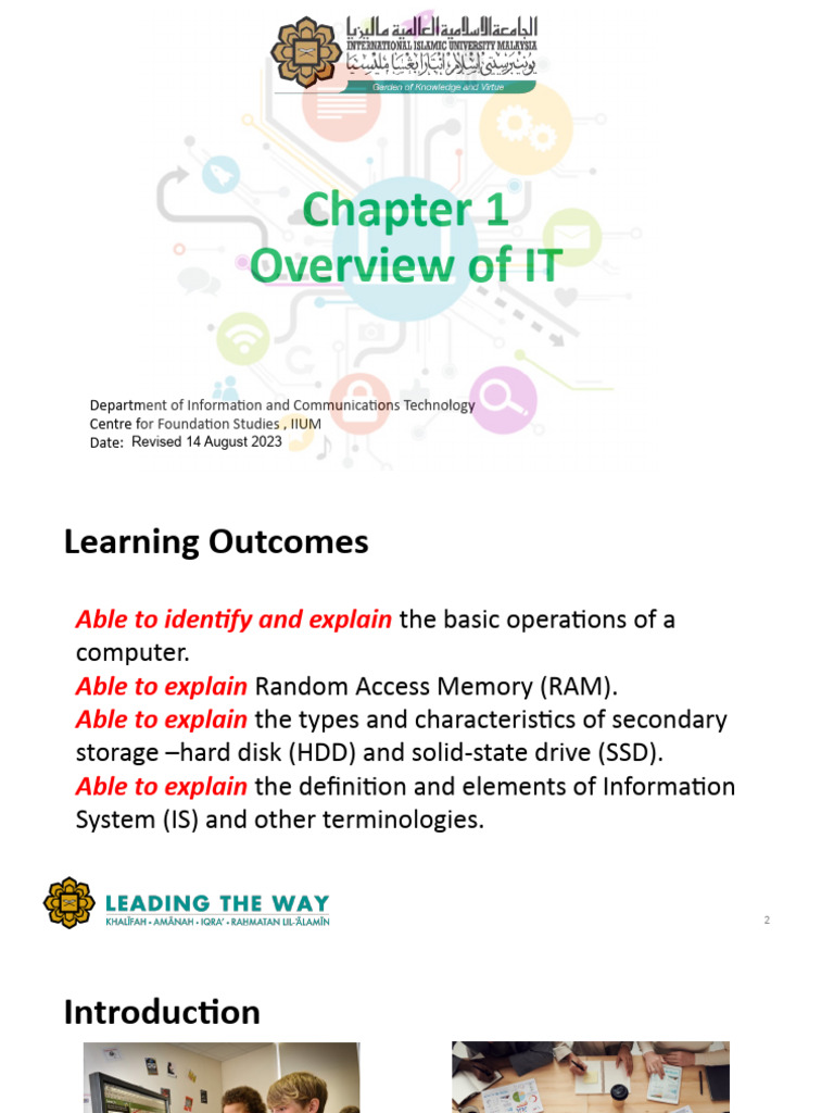 Topic 1-Overview of IT | PDF | Computer Data Storage | Hard Disk Drive