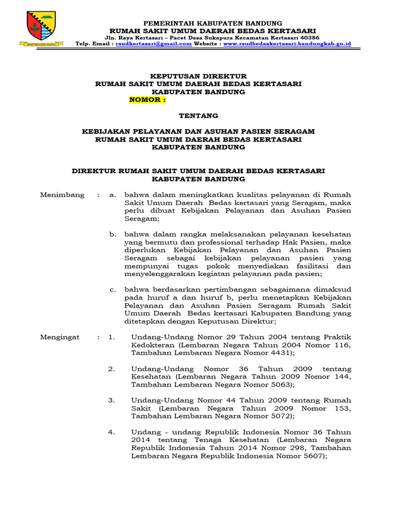 2022 SK Pelayanan Seragam | PDF