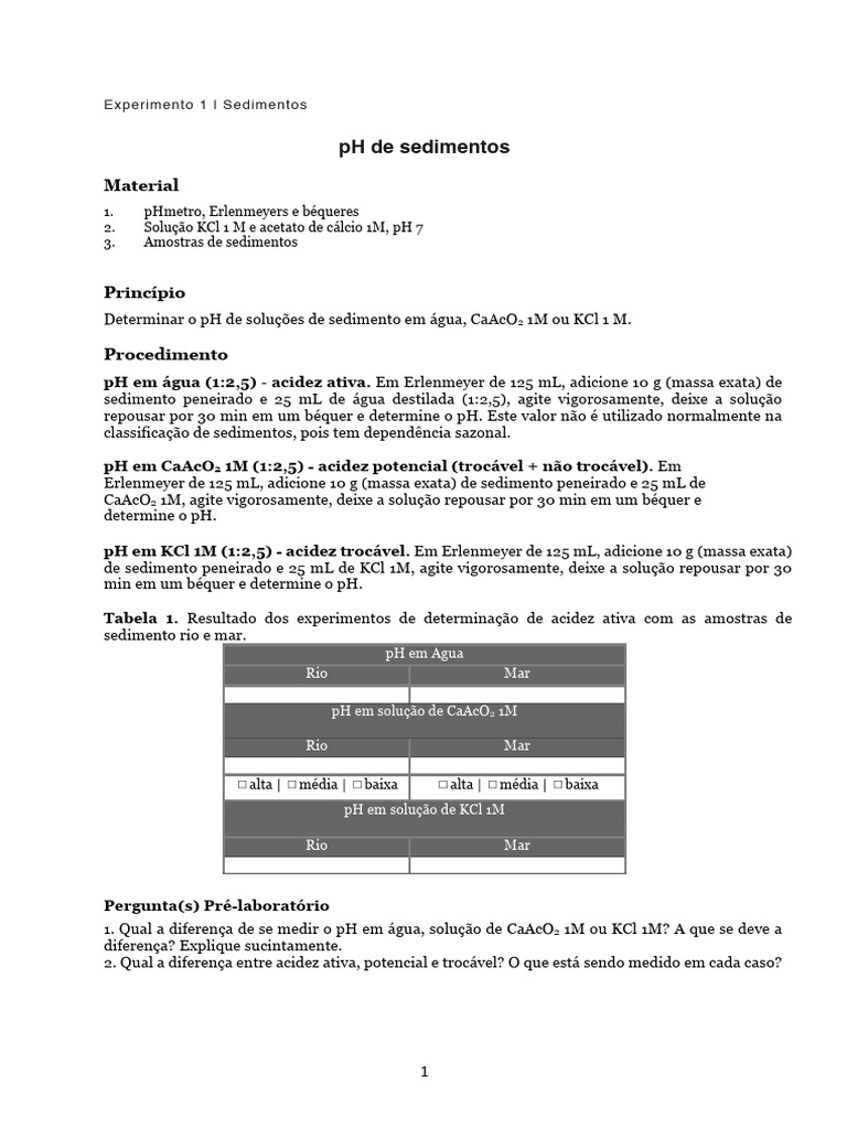 QAE Sedimentos Stevani 2017 | PDF | Ph | Adsorção