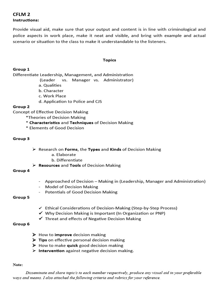 CFLM2 Reporting | Download Free PDF | Decision Making | Leadership