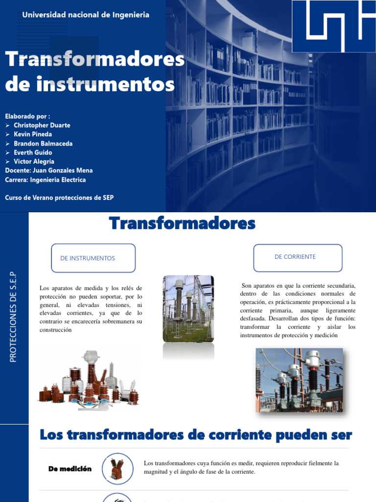 Transformadores de Instrumentos | PDF | Transformador | Corriente eléctrica