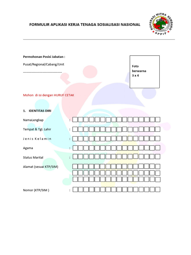 Form Aplikasi Kerja | PDF