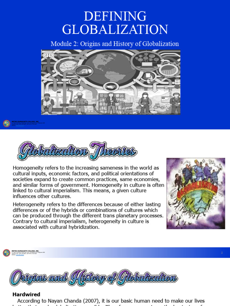 Module 2 Origin and History of Globalization (1) | PDF | Globalization | Knowledge